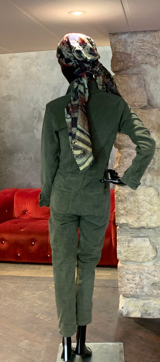 COMBI VELOURS CÔTELÉ KAKI – by loletta